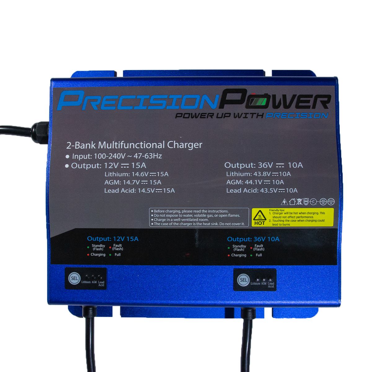 Precision Power 36V/10A 12V/15A 2-Channel Multifunctional Battery Char ...